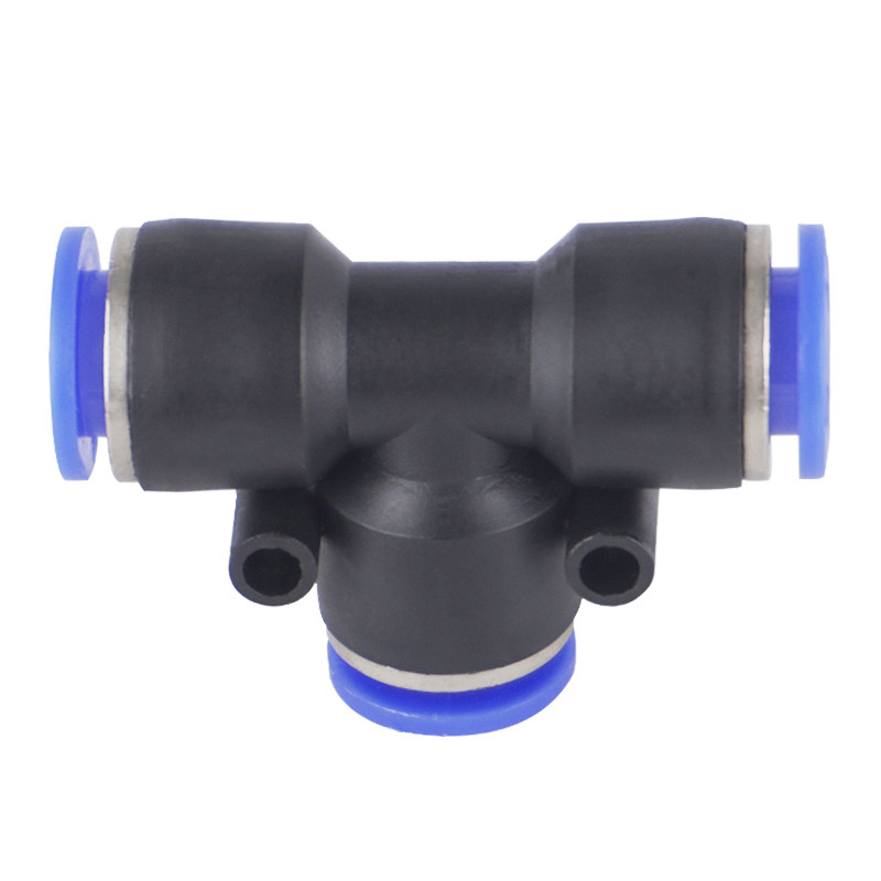 AKS PE8气动气管快速插接头PE6 T型三通 PE4/PE10/PE12/PE16全_虎窝淘