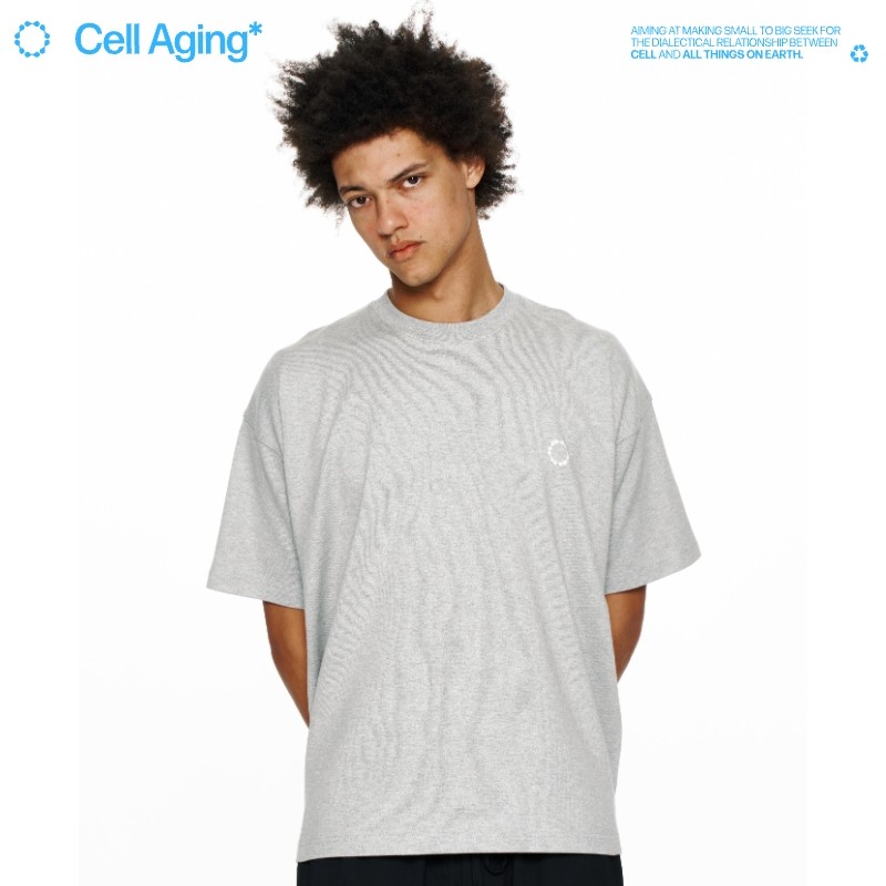 Cell Aging基础经典logo圆领套头短袖印花T恤_虎窝淘