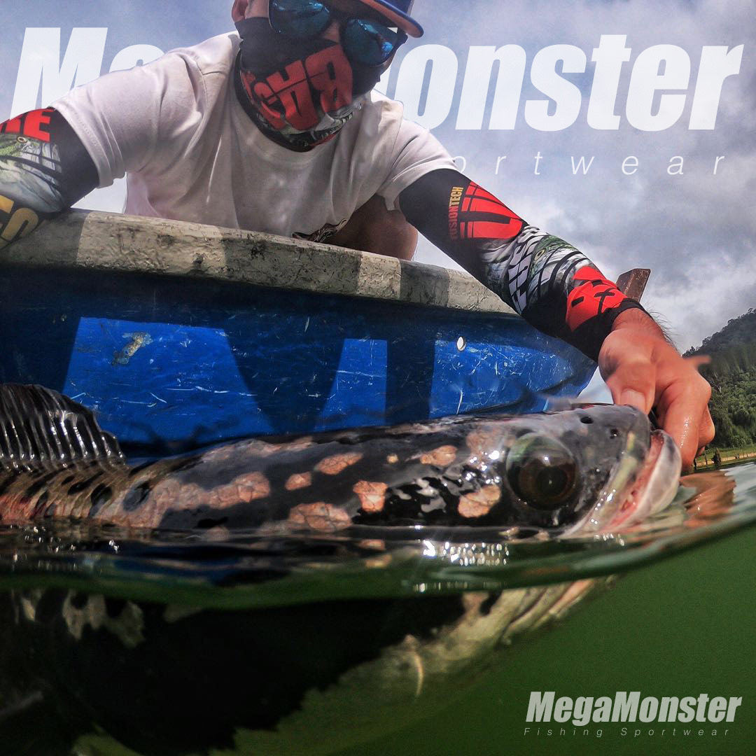 MEGAMONSTER钓鱼冰丝护脸冰袖套袖防晒围脖面罩路亚海钓双鲈鱼_虎窝淘