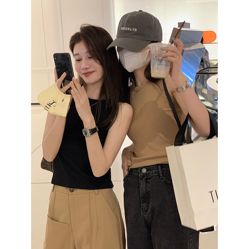 EKOOL定制纯色显瘦弹力吊带背心女夏季新款遮副乳内搭外穿上衣女_虎窝淘