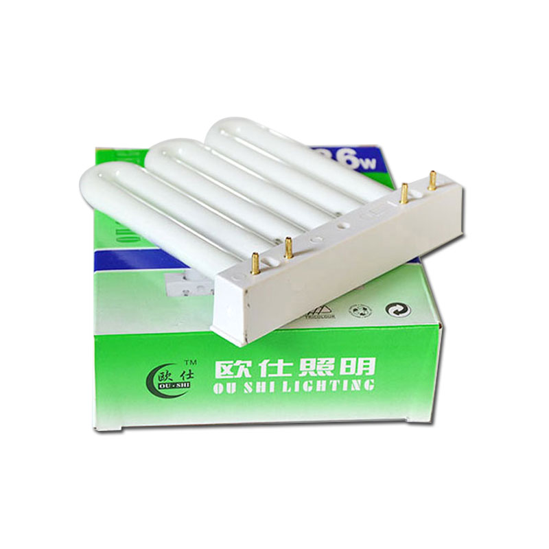 3U型三基色平针灯管四针厨房卫生间节能灯 3u排管镇流器26W36W45_虎窝淘