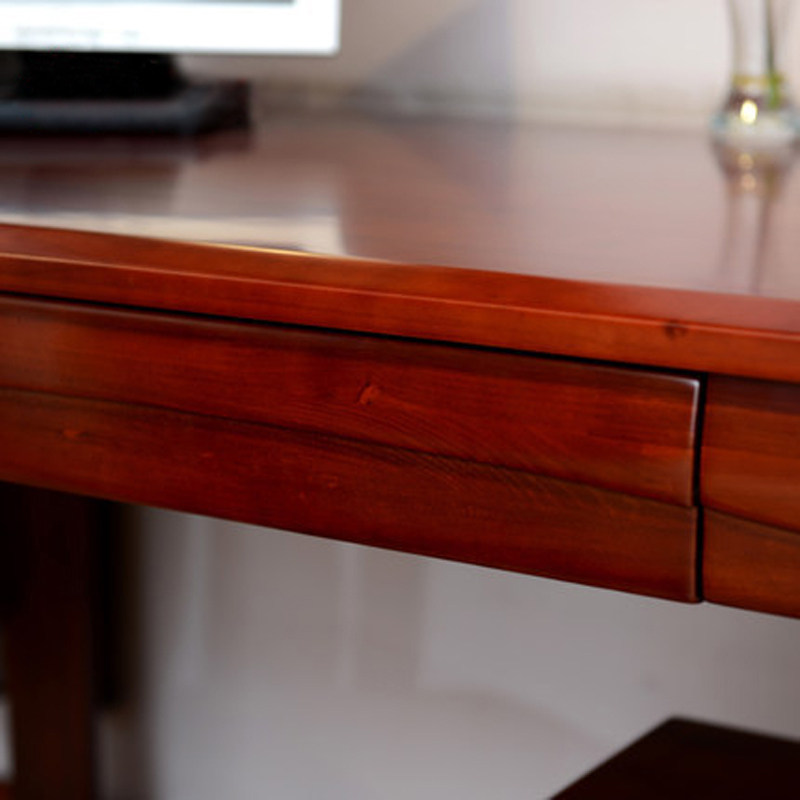 华日家居家用简约实木写字台书桌办公桌电脑桌中式书房家具m14_虎窝淘