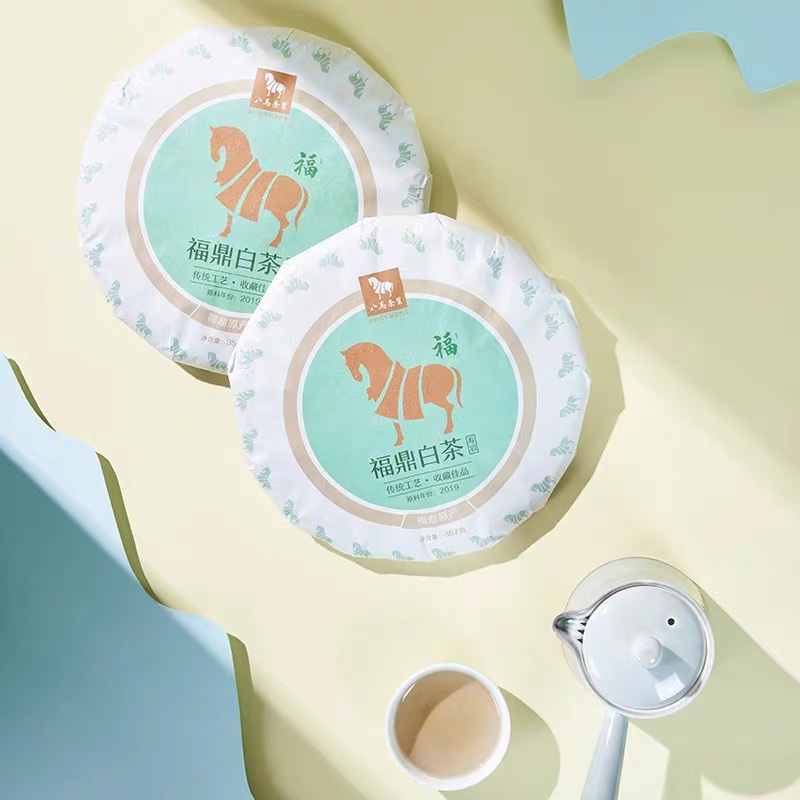 八马茶业福鼎白茶2019年寿眉357g一片装无盒_虎窝淘