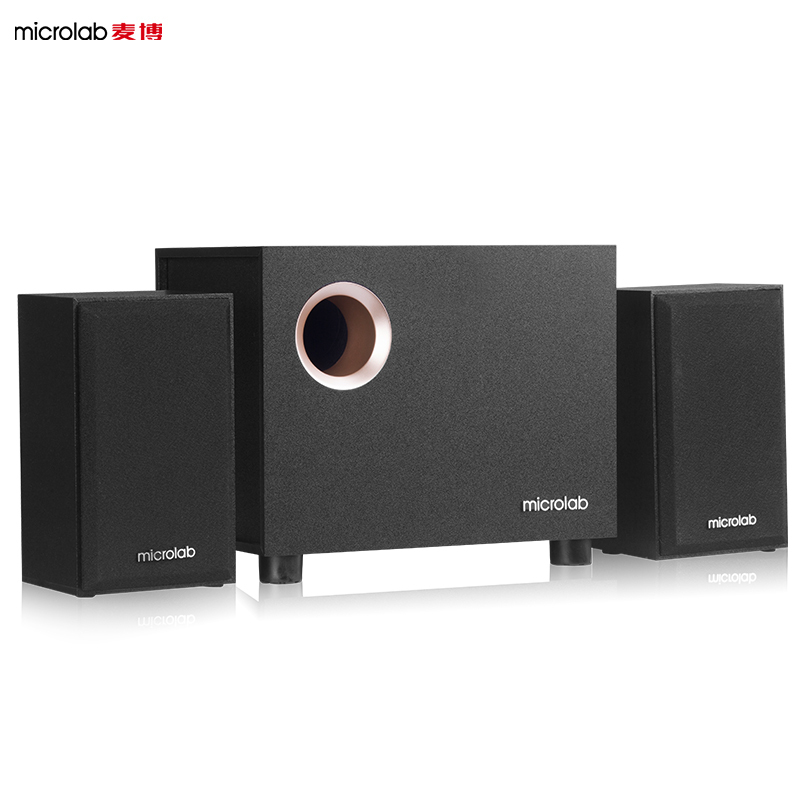 麦博microlab M101 2.1木质音箱电脑音箱笔记本低音炮黑色_虎窝淘