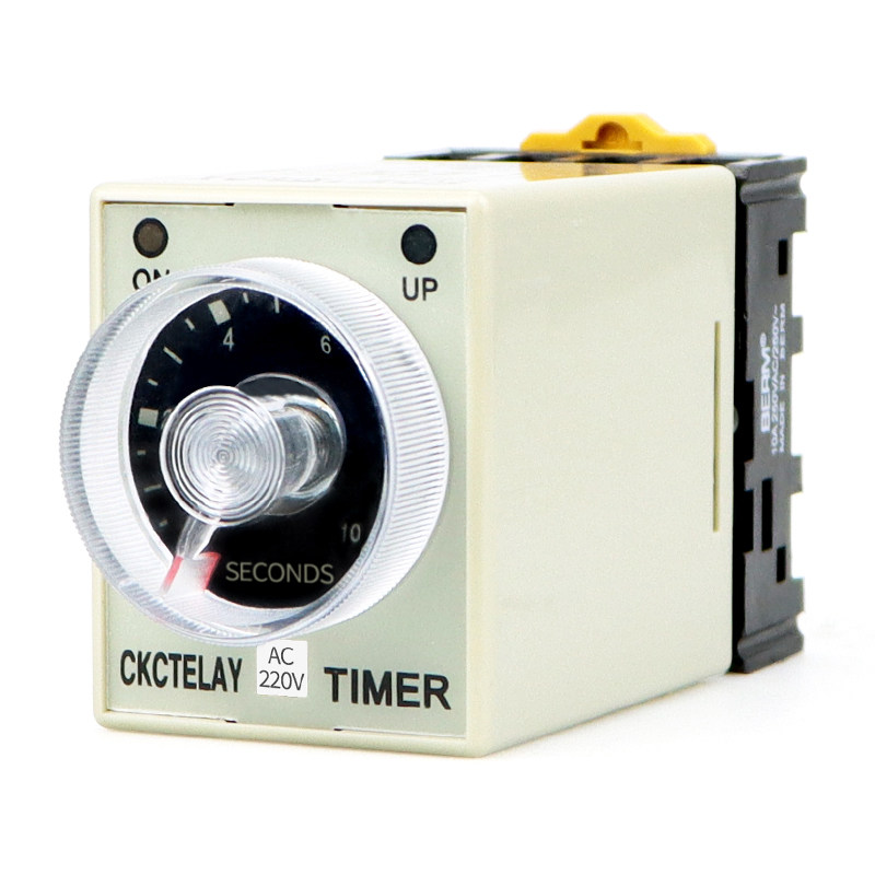 AH3-3时间继电器通电延时定时器AC220/DC24V AH3-3送底座_虎窝淘