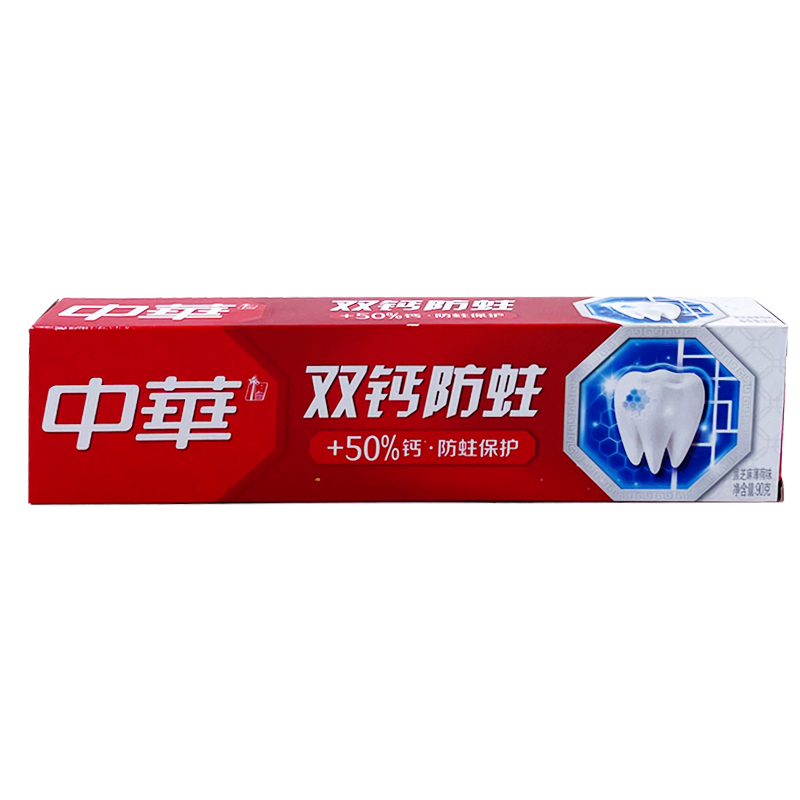 中华双钙防蛀牙膏90g沁爽薄荷味防蛀固齿口气清新去口臭异味_虎窝淘