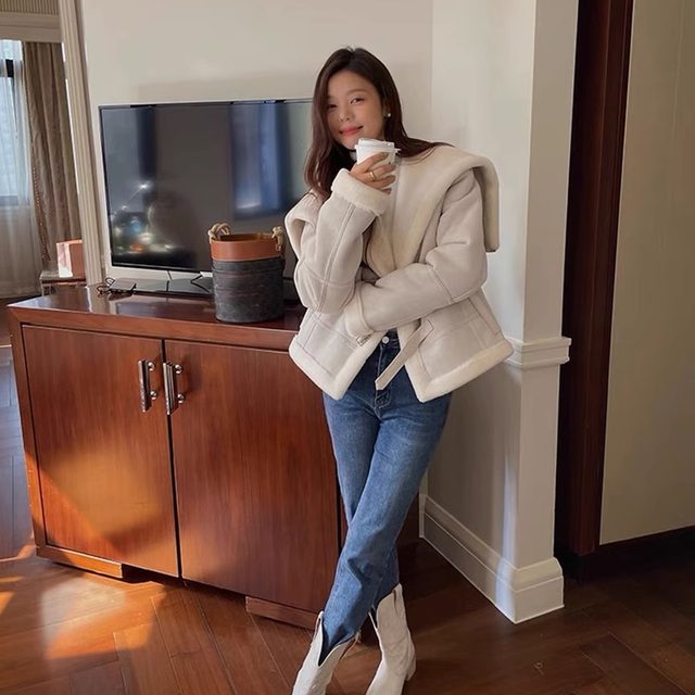 Deessecile 2024 Autumn and Winter Fur Down Jacket Double-sided Nick ...