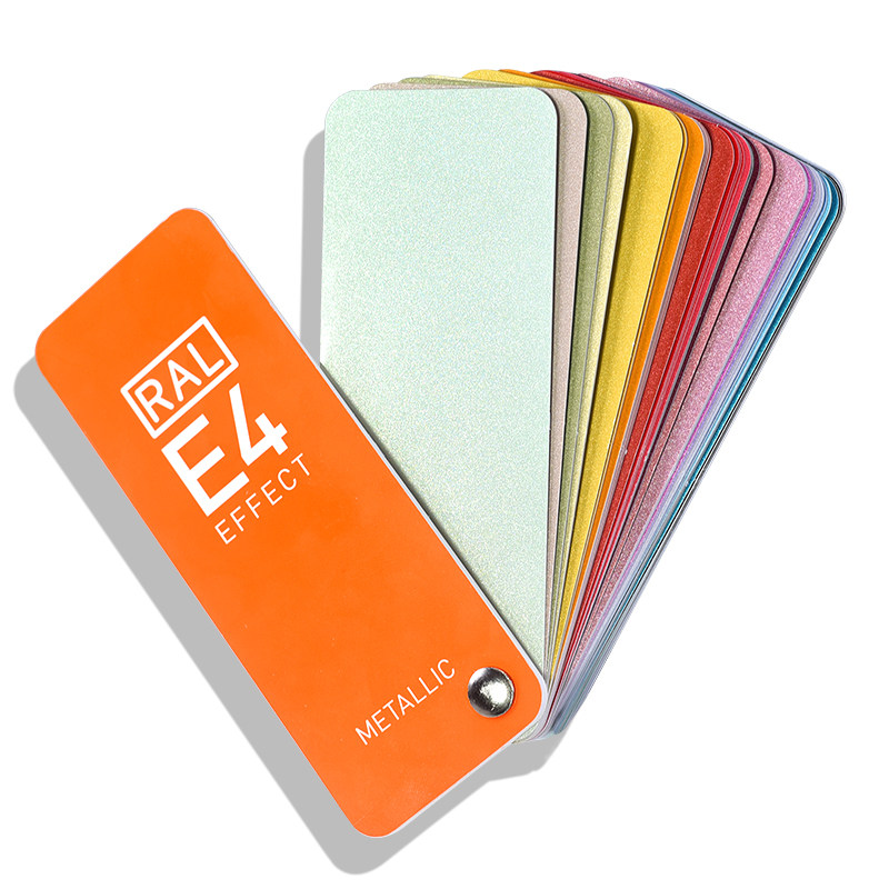 新版劳尔色卡RAL-E4国际标准色卡金属色珠光汽车漆闪光银粉色卡_虎窝淘