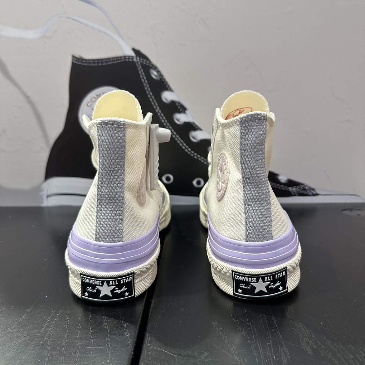 Converse/匡威正品1970s解构拼接撞色女款白色高帮帆布鞋 A03735C_虎窝淘