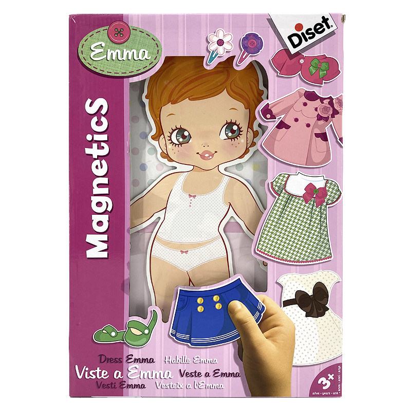 Diset Magnetics Viste a Emma早教益智磁性贴女孩日常打扮3D贴图_虎窝淘