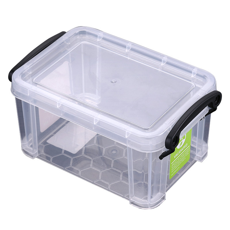 迷你收纳整理箱加厚透明塑料首饰储物箱桌面玩具分类收纳盒小大号_虎窝淘