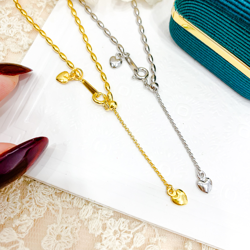 DIY珍珠配件 S925纯银手链空托好运款玉石手镯托配6-9mm圆椭珠_虎窝淘