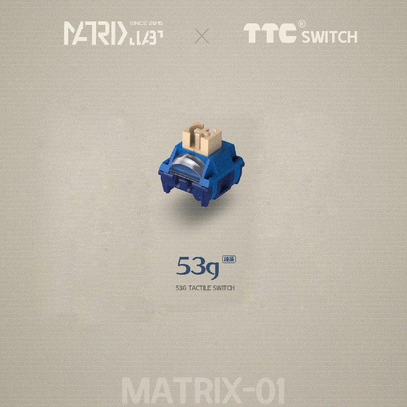 【ZD】客制化机械键盘 TTC Matrix 01线性段落 45g53g定制轴_虎窝淘