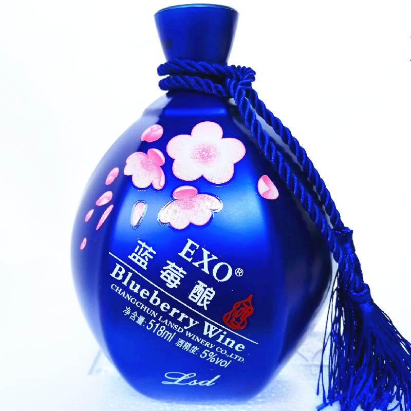 Exo果汁酒桃花酿青梅酒低度甜酒葡萄酒高颜值女生酒水果味配制酒虎窝淘