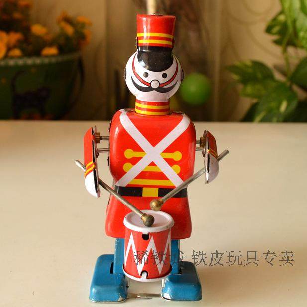 80后怀旧铁皮玩具发条上弦上链机器人经典收藏儿童解压装饰摆设_虎窝淘