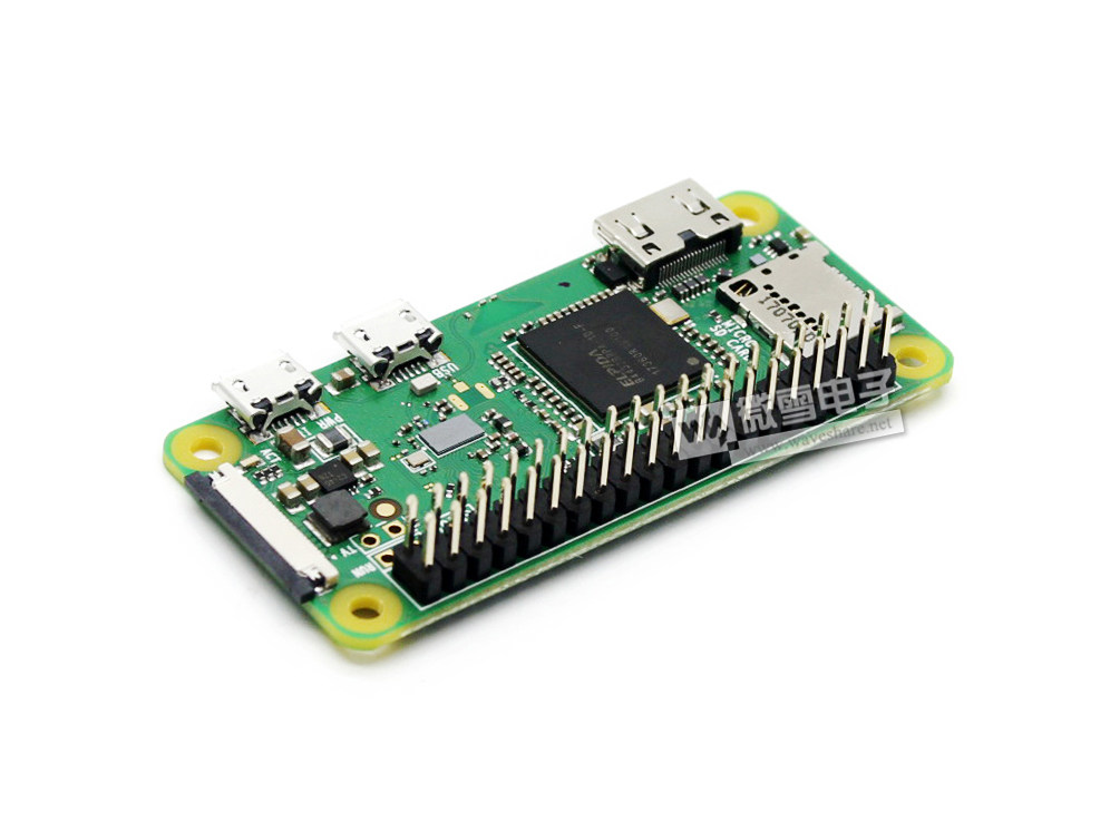 微雪 BCM2835树莓派Raspberry Pi Zero WH板载wifi/蓝牙带排针_虎窝淘