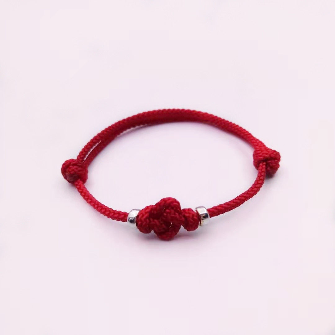 兔年本命年925银金刚结平安红绳手链女男情侣脚手绳_虎窝淘
