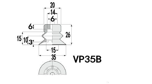 气动工业真空吸盘机械手配件VP10BS VP20B/30B/35B/40B/50BN_虎窝淘