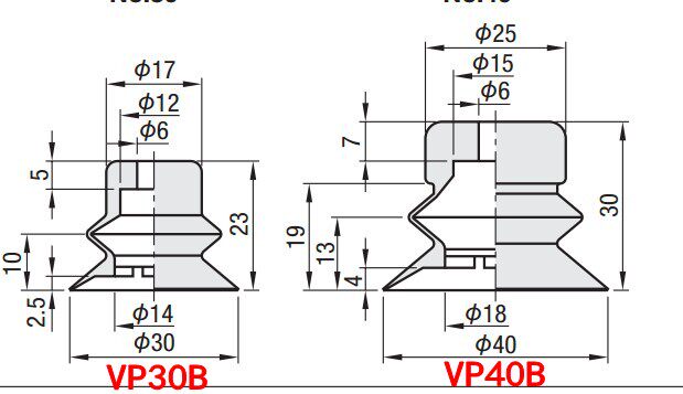 气动工业真空吸盘机械手配件VP10BS VP20B/30B/35B/40B/50BN_虎窝淘