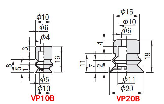 气动工业真空吸盘机械手配件VP10BS VP20B/30B/35B/40B/50BN_虎窝淘