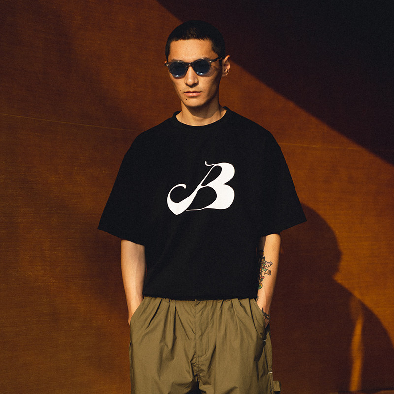 BDCT 23SS夏季宽松圆领短袖T恤男潮牌克莱因蓝国潮休闲半袖体恤_虎窝淘