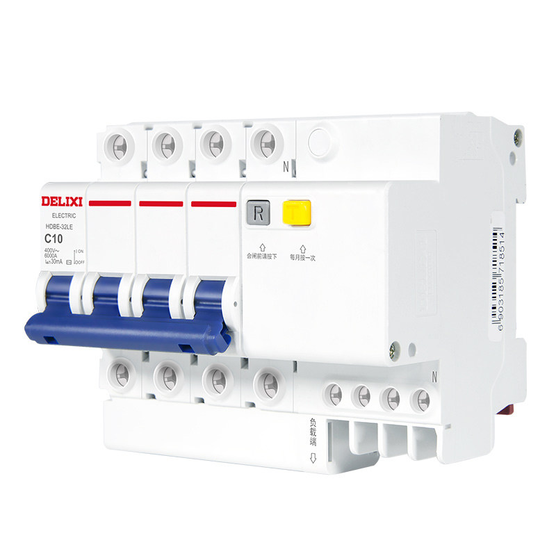 德力西小型断路器漏电漏保4P63A家用总空开空气开关带漏电保护器_虎窝淘