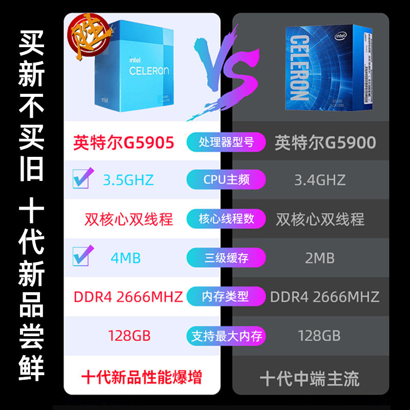 Intel英特尔双核赛扬G5905搭华硕H510/B560游戏主板CPU套装旗舰店_虎窝淘