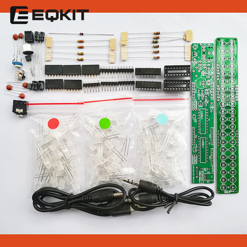 EQKIT电平指示套件声控电平灯diy音频频谱LM3914电平指示灯套件_虎窝淘