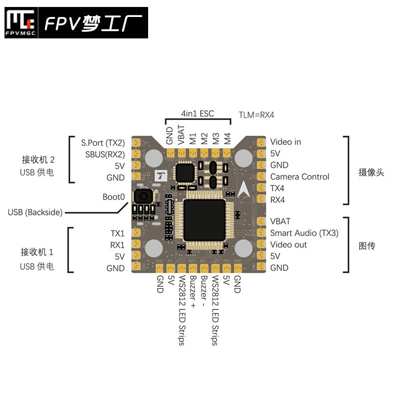 FPV TMOTOR Pacer F7 MINI飞控 45A电调 6S飞塔 20MM穿越机_虎窝淘