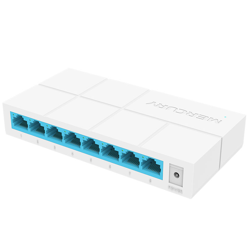 水星S108M 8口百兆网络商用家用监控交换机网线分线器_虎窝淘