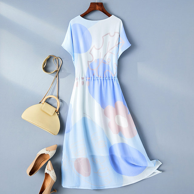 Baiyi Xiuzi's new spring and summer style 2025 women's chiffon print ...