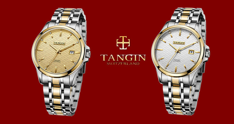 瑞士tangin天珺手表正品18K金表机械男表全自动T3003GHY日历3003_虎窝淘
