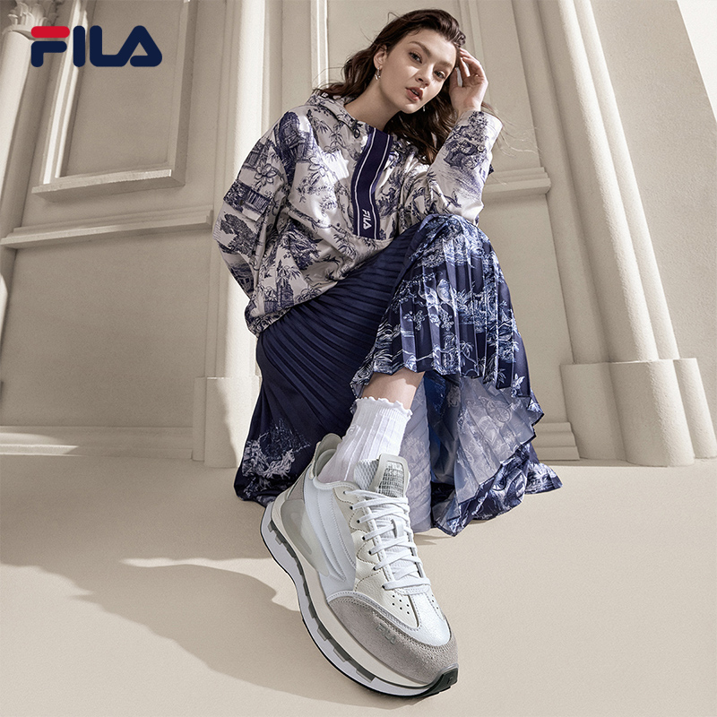 FILA斐乐KM女鞋老爹鞋复古时尚厚底跑步鞋休闲鞋摩登个性运动鞋女_虎窝淘