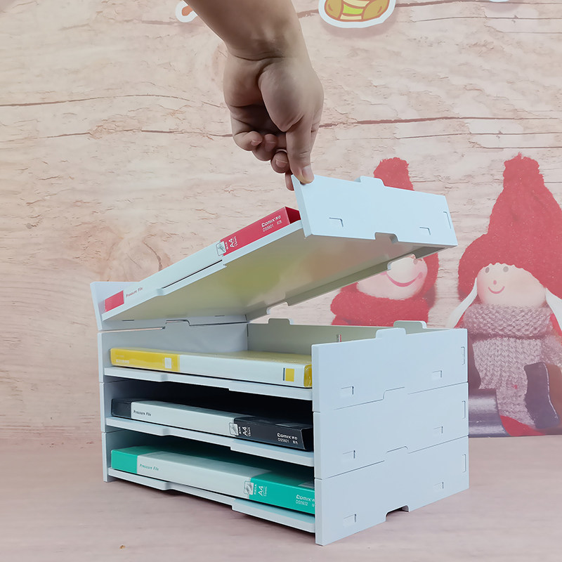 A4A5桌面多功能横款文件架办公用品竖款组合式置物叠加资料整理架_虎窝淘