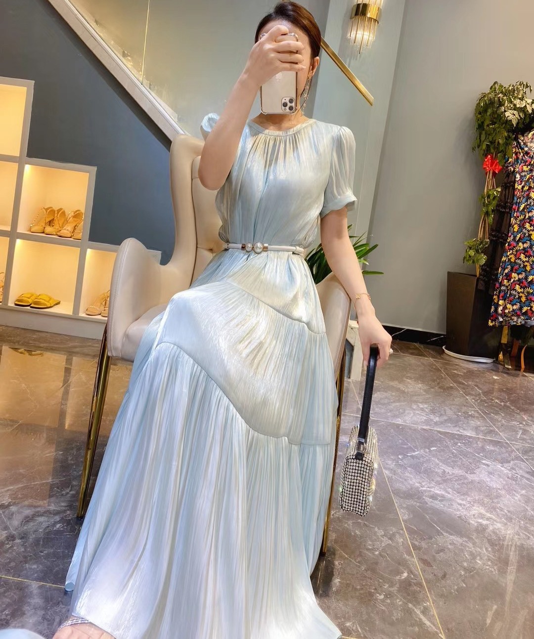 Zizm连衣裙2023新款春法式小众设计仙女高级感长款赫本风生日裙子_虎窝淘