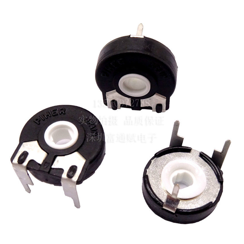 原装PIHER西班牙可变电阻PT15-500K 504卧式椭圆孔可调电位器_虎窝淘