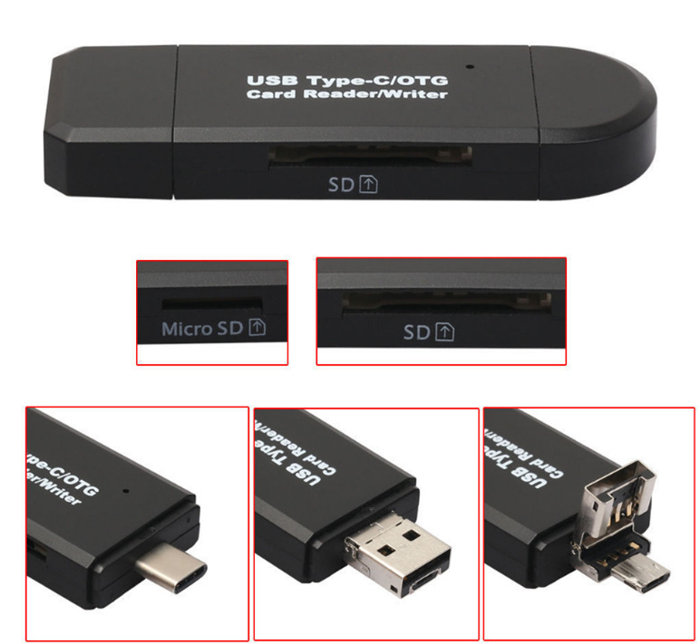 3.0usbTF卡Micro SD相机内存卡安卓USB type-c手机otg电脑读卡器_虎窝淘
