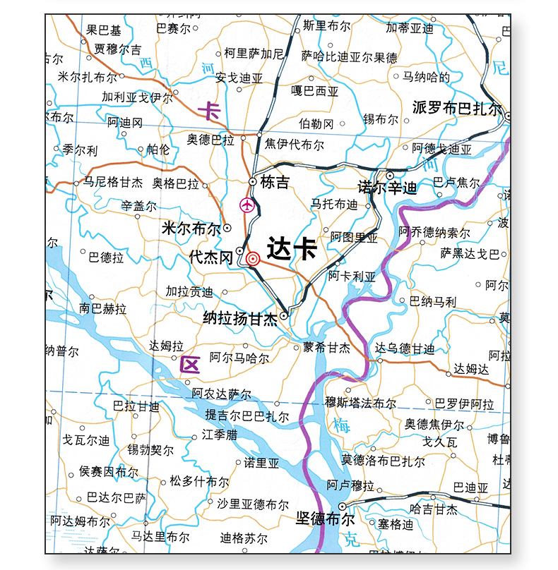 新版世界分国地图孟加拉国斯里兰卡马尔代夫精装袋装双面内容加厚覆膜防水折叠便携约118*83cm自然文化交通自然历史_虎窝淘