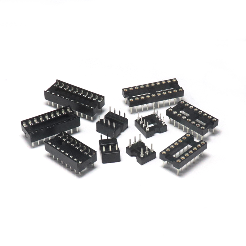 IC插座dip单片机座 IC芯片座 6P 8P 14 16 18 20 24P 28P 40P脚_虎窝淘