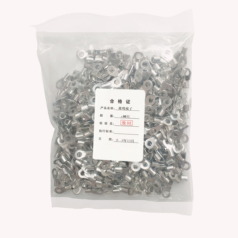 国标加厚紫铜RNB2-5S冷压圆形O型接线裸端子OT焊口 2.5平方孔5_虎窝淘