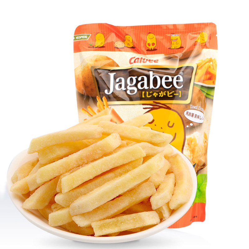 香港进口calbee卡乐b宅卡b薯条jagabee三兄弟102g袋装膨化零食品_虎窝淘