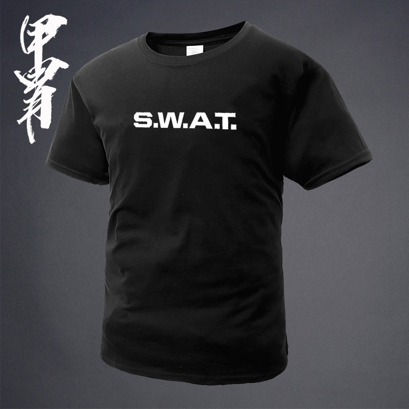 夏季新品机动部队SWA.T斯沃特主题款短袖T恤圆领衫硬汉男装_虎窝淘