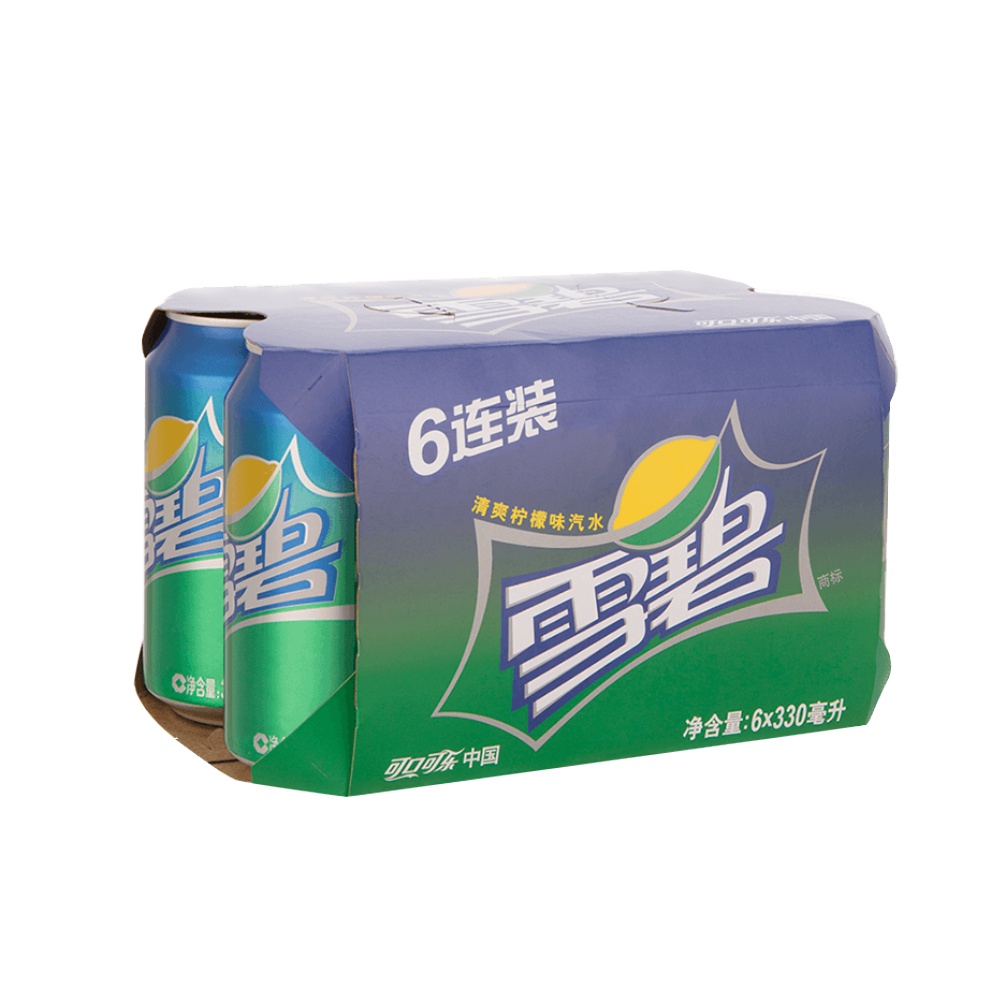 雪碧饮料 330ml*6罐/组 6连罐装可口可乐出品新老包装随机发货_虎窝淘