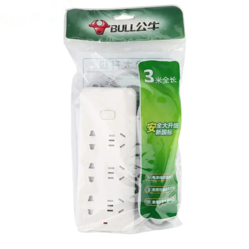 公牛 GN-402新国标插座插线板拖线板 6位总控 3米|1.8米_虎窝淘