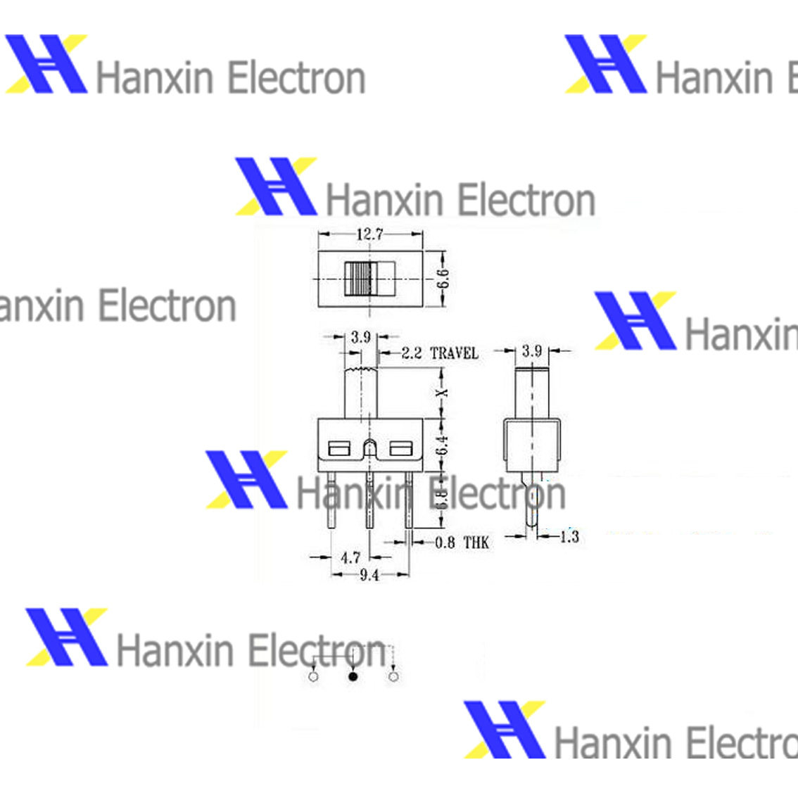 拨动开关 SS-12D10大电流拨动开关 3脚2档吹风机电源开关_虎窝淘