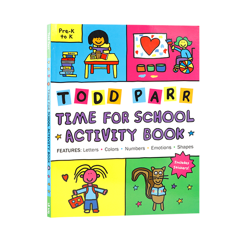 英文原版 Time for School Activity Book上学时间活动册 3-5岁低幼启蒙亲子互动共读平装绘本儿童英语早教认知阅读 ...
