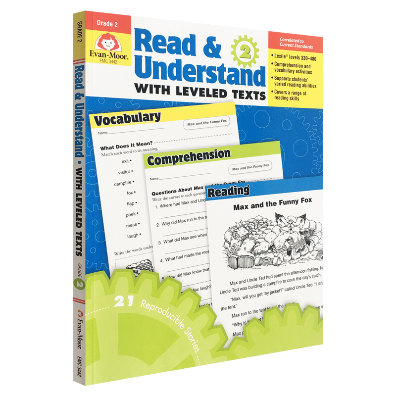 英文原版 Read and Understand with Leveled Texts Grade 2分级阅读理解练习二年级 Evan ...