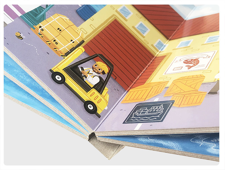 原版绘本 Busy Boats book繁忙的船纸板机关操作活动抽拉玩具书儿童英语启蒙认知图画书亲子互动可搭supermarket ...