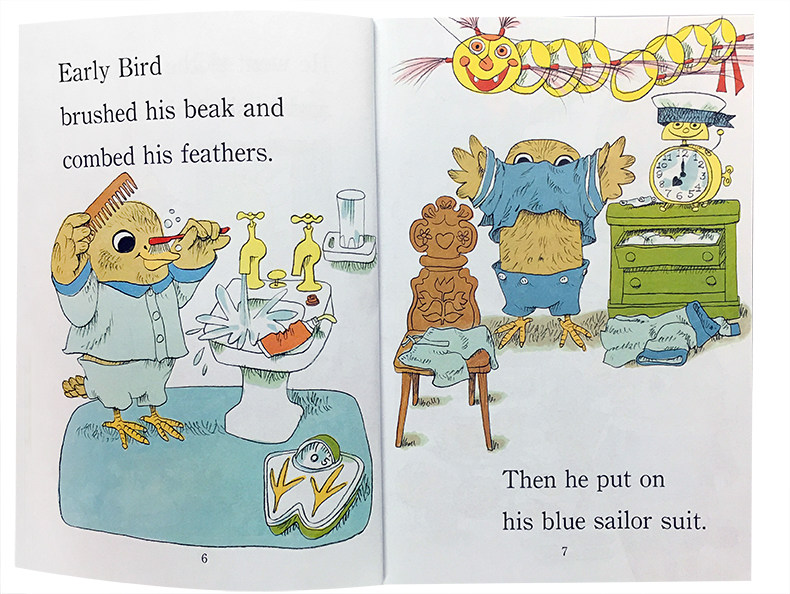 英文原版 Step into Reading 3 Richard Scarry's The Early Bird理查德斯凯瑞3-6岁儿童图画 ...
