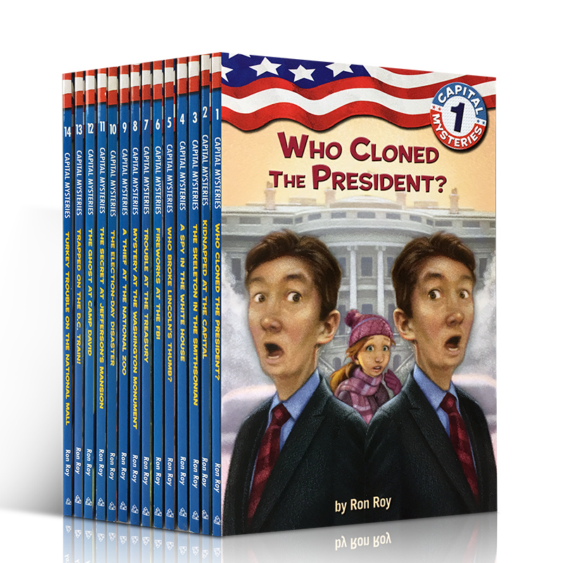 英文原版 Capital Mysteries系列14本合售章节桥梁书 a to z mysteries系列同作者资本的秘密锻炼孩子的观察能力_虎窝淘